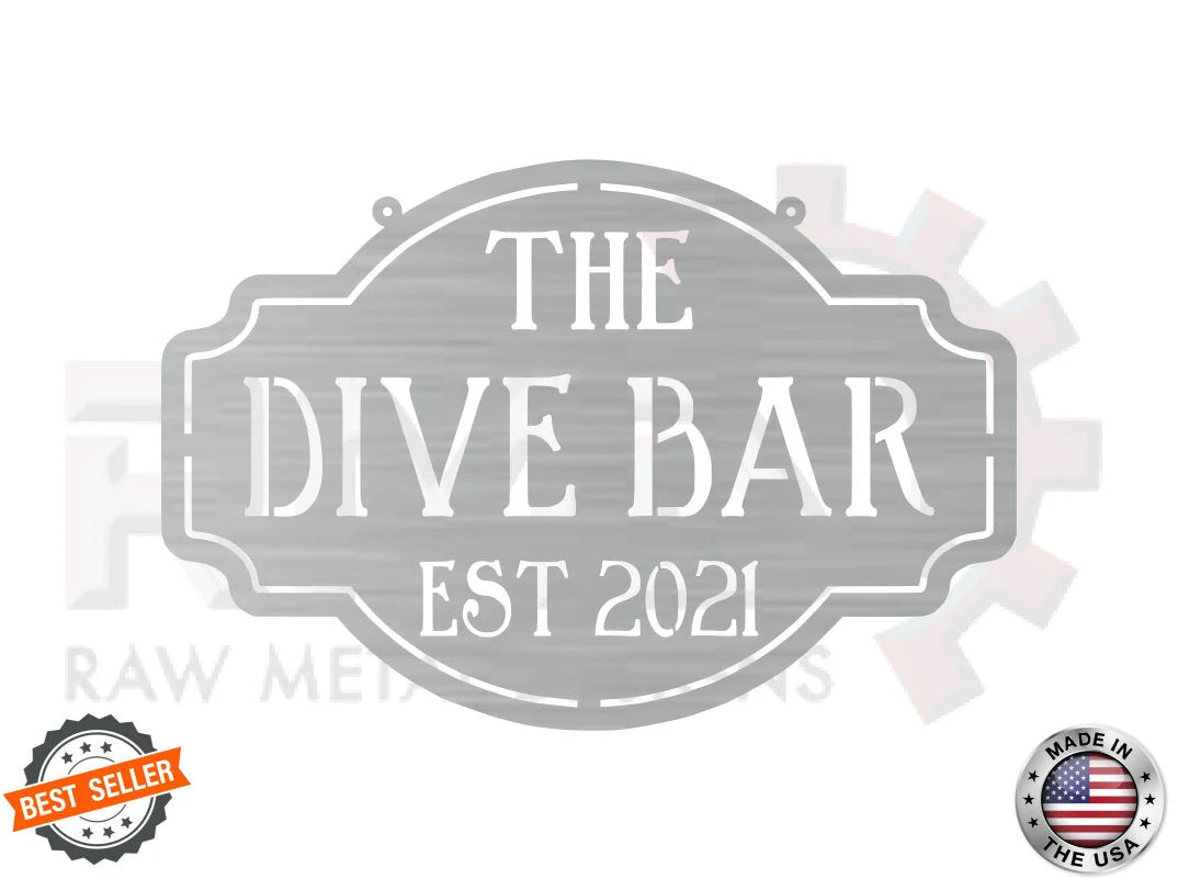 Personalized Dive Bar Sign – Raw Metal Designs
