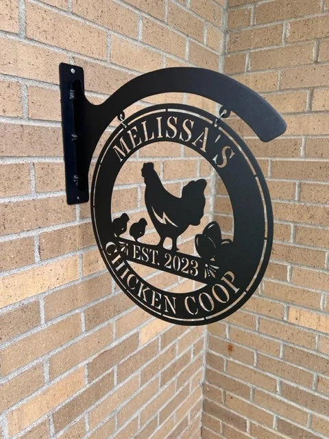 Personalized Chicken Coop with Haning Bracket – Raw Metal Designs