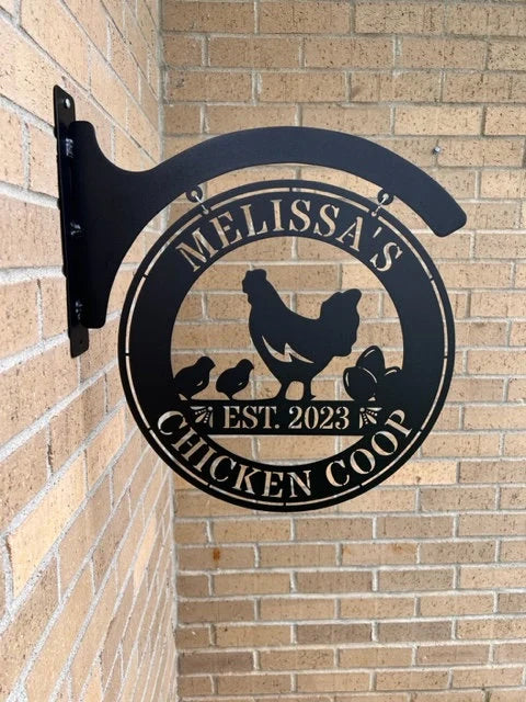 Personalized Chicken Coop with Haning Bracket – Raw Metal Designs